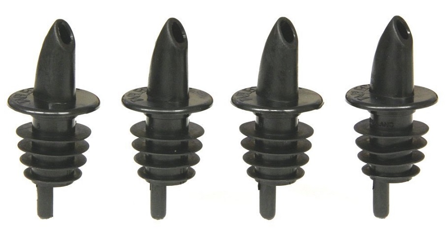12 Slow Flow Pourers, Plastic in Black - Bachelor On A Budget